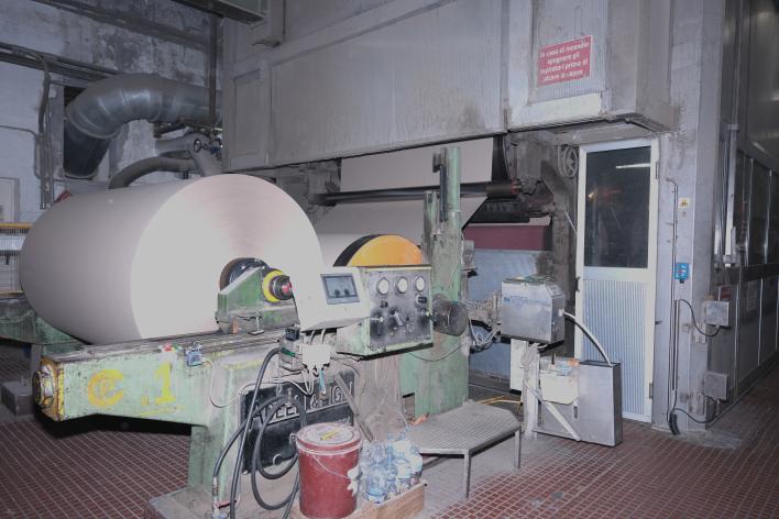 FLUTING PAPER MACHINE pope reel width 2.300 mm | CT Paper, Second Hand ...