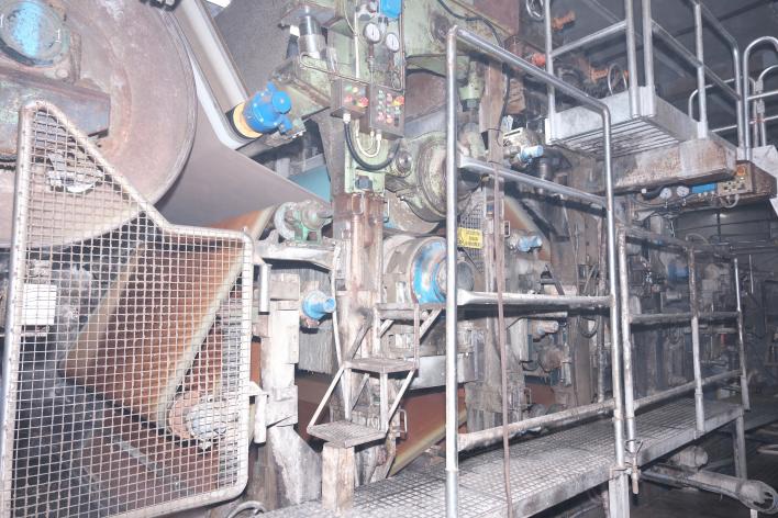 FLUTING PAPER MACHINE pope reel width 2.300 mm | CT Paper, Second Hand ...